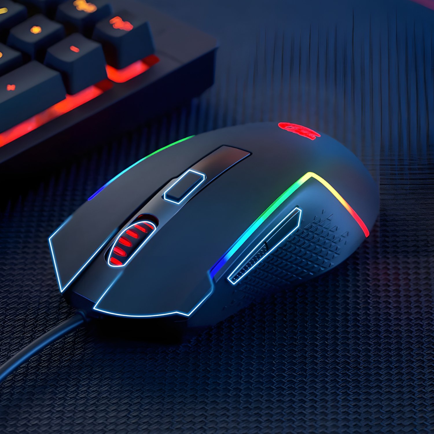 Redragon M616 TRIDENT 10000DPI RGB Gaming Mouse – Black – Gadgetgyz Online